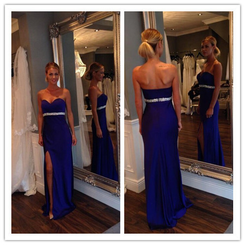 Ulass 2016 Long Prom Dresses Sweetheart Sleeveless Backless Sashes ...